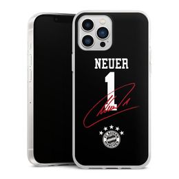 DeinDesign iPhone 13 Pro Max Handy Silikon H&uuml;lle Case transparent Handyh&uuml;lle Fc Bayern M&uuml;nchen Manuel Neuer Fcb Silikon Case
