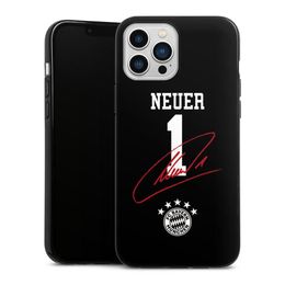 DeinDesign iPhone 13 Pro Max Handy Silikon H&uuml;lle Case schwarz Handyh&uuml;lle Fc Bayern M&uuml;nchen Manuel Neuer Fcb