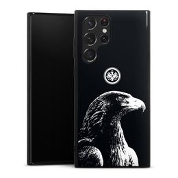 DeinDesign Galaxy S22 Ultra Handy Silikon H&uuml;lle Case schwarz Handyh&uuml;lle Attila Official Licensed Product Eintracht Frankfurt