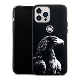DeinDesign iPhone 13 Pro Max Handy Silikon H&uuml;lle Case schwarz Handyh&uuml;lle Attila Official Licensed Product Eintracht Frankfurt