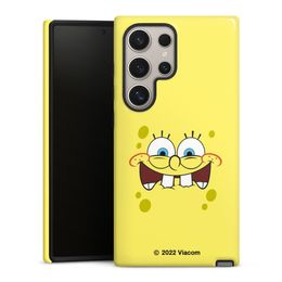 DeinDesign Galaxy S24 Ultra Handy Panzer Handyh&uuml;lle robuste Outdoor H&uuml;lle Schutzh&uuml;lle gl&auml;nzend Spongebob Official Licensed Product Kindheit Tough Case
