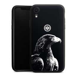 DeinDesign iPhone Xr Handy Premium Silikon H&uuml;lle Handyh&uuml;lle schwarz Case Attila Official Licensed Product Eintracht Frankfurt Silikon Premium Case