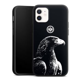 DeinDesign iPhone 12 mini Handy Premium Silikon H&uuml;lle Handyh&uuml;lle schwarz Case Attila Official Licensed Product Eintracht Frankfurt Silikon Premium Case
