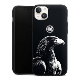 DeinDesign iPhone 14 Handy Premium Silikon H&uuml;lle Handyh&uuml;lle schwarz Case Attila Official Licensed Product Eintracht Frankfurt Silikon Premium Case