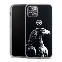 DeinDesign iPhone 12 Pro Max Handy Silikon H&uuml;lle Case transparent Handyh&uuml;lle Attila Official Licensed Product Eintracht Frankfurt Silikon Case