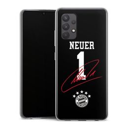 DeinDesign Galaxy A32 4G Handy Silikon H&uuml;lle Case transparent Handyh&uuml;lle Fc Bayern M&uuml;nchen Manuel Neuer Fcb Silikon Case