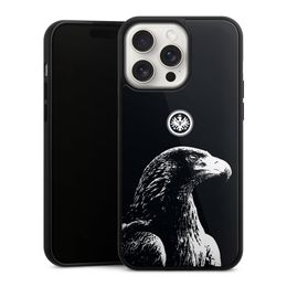 DeinDesign iPhone 15 Pro Max Handy Gallery Case Handyh&uuml;lle 9H Geh&auml;rtetes Glas R&uuml;ckseite H&uuml;lle Attila Official Licensed Product Eintracht Frankfurt Gallery Case