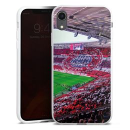 DeinDesign iPhone Xr Handy Silikon H&uuml;lle Case wei&szlig; Handyh&uuml;lle Stadium Fcb Fc Bayern M&uuml;nchen Silikon Case