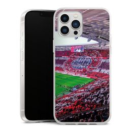 DeinDesign iPhone 13 Pro Max Handy Silikon H&uuml;lle Case transparent Handyh&uuml;lle Stadium Fcb Fc Bayern M&uuml;nchen Silikon Case
