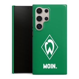 DeinDesign Galaxy S24 Ultra Handy Premium Case Smartphone Handyh&uuml;lle Schutzh&uuml;lle gl&auml;nzend Moin Official Licensed Product Sv Werder Bremen Premium Case