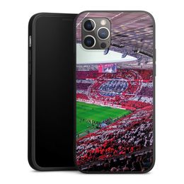 DeinDesign iPhone 12 Pro Handy Premium Silikon H&uuml;lle Handyh&uuml;lle schwarz Case Stadium Fcb Fc Bayern M&uuml;nchen Silikon Premium Case