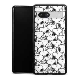 DeinDesign Google Pixel 7a Handy Silikon H&uuml;lle Case schwarz Handyh&uuml;lle Peanuts Snoopy Muster