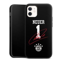 DeinDesign iPhone 12 mini Handy Premium Silikon H&uuml;lle Handyh&uuml;lle schwarz Case Fc Bayern M&uuml;nchen Manuel Neuer Fcb Silikon Premium Case