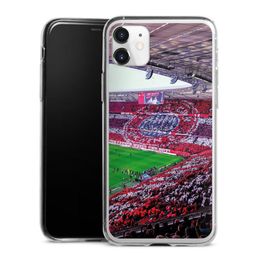 DeinDesign iPhone 11 Handy Slim Case Silikon Handyh&uuml;lle transparent H&uuml;lle extra d&uuml;nn Stadium Fc Bayern M&uuml;nchen Fcb Silikon Slim Case