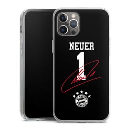 DeinDesign iPhone 12 Pro Max Handy Silikon H&uuml;lle Case transparent Handyh&uuml;lle Fc Bayern M&uuml;nchen Manuel Neuer Fcb Silikon Case