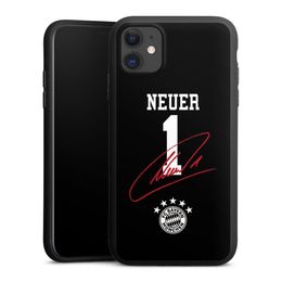 DeinDesign iPhone 11 Handy Premium Silikon H&uuml;lle Handyh&uuml;lle schwarz Case Fc Bayern M&uuml;nchen Manuel Neuer Fcb Silikon Premium Case
