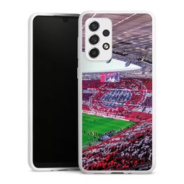 DeinDesign Galaxy A33 5G Handy Silikon H&uuml;lle Case wei&szlig; Handyh&uuml;lle Stadium Fcb Fc Bayern M&uuml;nchen Silikon Case