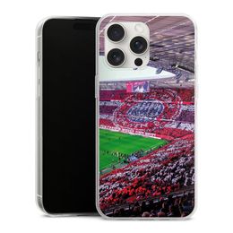 DeinDesign iPhone 15 Pro Max Handy Silikon H&uuml;lle Case transparent Handyh&uuml;lle Stadium Fcb Fc Bayern M&uuml;nchen Silikon Case