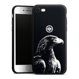 DeinDesign iPhone SE (2022) Handy Premium Silikon H&uuml;lle Handyh&uuml;lle schwarz Case Official Licensed Product Eintracht Frankfurt Attila Silikon Premium Case