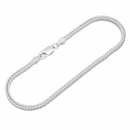 NKlaus Silberarmband Armband 925 Sterling Silber 19cm Fuchsschwanzkette (1 Stück), Made in Germany, silberfarben