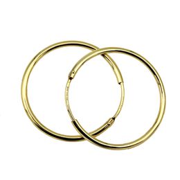 G & J Paar Creolen Ohrringe aus 585 14Karat Gelbgold 1,5mm / 25mm mit Steckverschluss (inkl. Schmucketui), Made in Germany