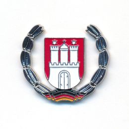 hegibaer Anstecknadel Hansestadt Hamburg Wappen Elbe Hafen HH Deutschland Pin Anstecker 0920 (1-tlg), Edel und Exklusiv