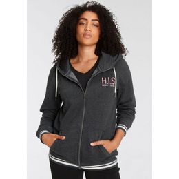 H.I.S. H.I.S Kapuzensweatjacke in großen Größen, grau