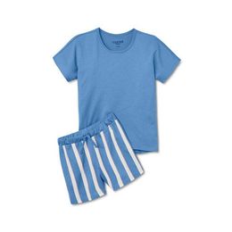 Tchibo Shorty-Pyjama - Weiss/Gestreift - Kinder - Gr.: 146/152