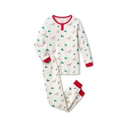 Tchibo Interlock-Pyjama aus Bio-Baumwolle - Weiss - Kinder - Gr.: 86/92