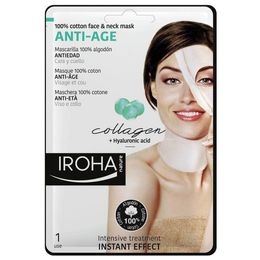 IROHA Gesichts-Vliesmasken Anti-Age 100% Cotton Face & Neck Mask 1 Stck.