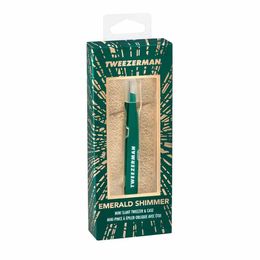 Tweezerman Brow Tools Emerald Shimmer Mini Slant Tweezer & Case 1 Stck.