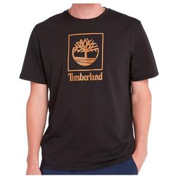 Timberland - Short Sleeve Stack Logo Tee - T-Shirt Gr S schwarz