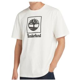 Timberland - Short Sleeve Stack Logo Tee - T-Shirt Gr S weiß