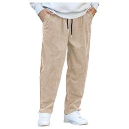 FIDDY Haremshose Lässige Cordhose für Herren elastischer Taillenbund