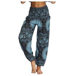 FIDDY 2-in-1-Hose Damen Hippie Haremshosen mit Taschen Yogahosen (1-tlg)