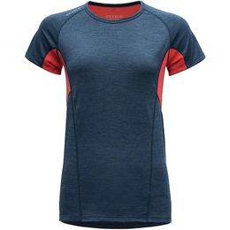 DEVOLD Trainingsshirt, blau|rot