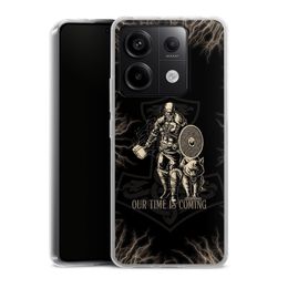 DeinDesign Xiaomi Redmi Note 13 Pro 5G Handy Silikon H&uuml;lle Case transparent Handyh&uuml;lle Tv Show Designs Wikinger Vikings Silikon Case
