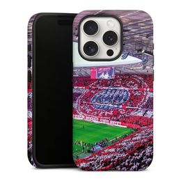 DeinDesign iPhone 15 Pro Handy Panzer Handyh&uuml;lle robuste Outdoor H&uuml;lle Schutzh&uuml;lle matt Stadium Fcb Fc Bayern M&uuml;nchen Tough Case