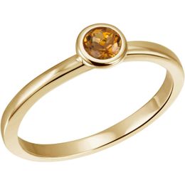 Firetti Fingerring Schmuck Geschenk Gold 375 Gold 585 Goldring Solitär, mit unterschiedlichen Edelsteinen, gelb