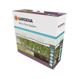 Gardena Micro-Drip-System Tropfbew&auml;sserung Hecken/B&uuml;sche Set, 25 Meter, Tropfer schwarz, Modell 2023, ober- und unterirdisch