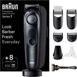 Braun Haarschneider Barttrimmer BT7441, 40 Einstellungen, Wasserdicht, grau|schwarz