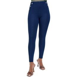 Freddy Skinny-fit-Jeans WRUP2 SUPERSKINNY mit seitlichem Reißverschluss und 3 Zierknöpfen, blau