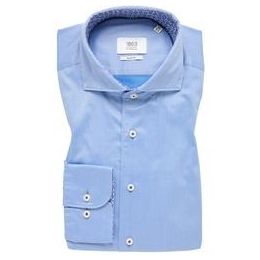 Eterna SLIM FIT Soft Luxury Shirt in mittelblau unifarben, mittelblau, 40