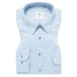 Eterna MODERN FIT Soft Luxury Shirt in hellblau unifarben, hellblau, 42