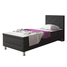 IHG Boxspringbett Esra 90x200 Webstoff Anthrazit