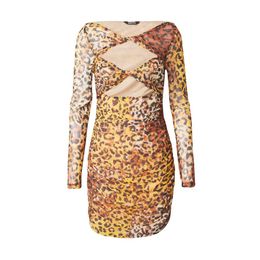 Just Cavalli Kleid Damen Größe 34 braun / cognac / orange / schwarz Winterkleid