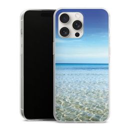 DeinDesign iPhone 15 Pro Max Handy Silikon H&uuml;lle Case transparent Handyh&uuml;lle Urlaub Sky Ocean Silikon Case
