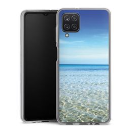DeinDesign Galaxy A12 Handy Silikon H&uuml;lle Case transparent Handyh&uuml;lle Urlaub Sky Ocean Silikon Case
