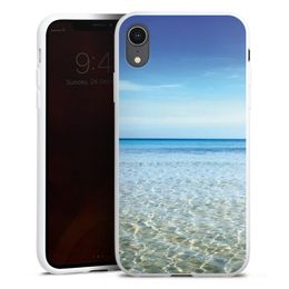 DeinDesign iPhone Xr Handy Silikon H&uuml;lle Case wei&szlig; Handyh&uuml;lle Urlaub Sky Ocean Silikon Case