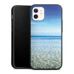 DeinDesign iPhone 12 mini Handy Premium Silikon H&uuml;lle Handyh&uuml;lle schwarz Case Urlaub Sky Ocean Silikon Premium Case
